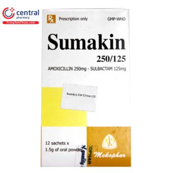 [CHÍNH HÃNG] Thuốc Sumakin 250/125 - Điều trị các bệnh nhiễm khuẩn
