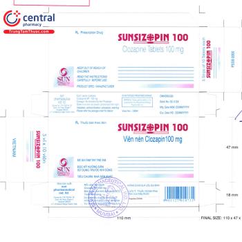 [CHÍNH HÃNG] Thuốc Sunsizopin 100mg điều trị chứng tâm thần phân liệt