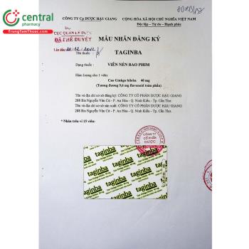 Thuốc Taginba - Điều trị các bệnh suy giảm nhận thức ở người cao tuổi