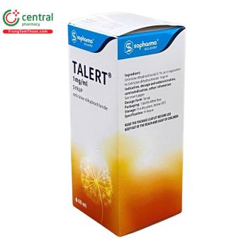 Thuốc Talert 1mg/ml Sopharma điều trị viêm mũi dị ứng theo mùa