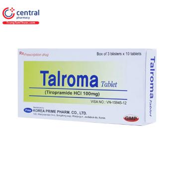 Thuốc Talroma điều trị co thắt dạ dày và hội chứng ruột kích thích