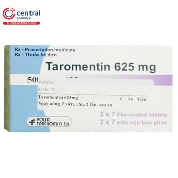 [CHÍNH HÃNG] Thuốc Taromentin 625mg - Thuốc chống nhiễm trùng hô hấp
