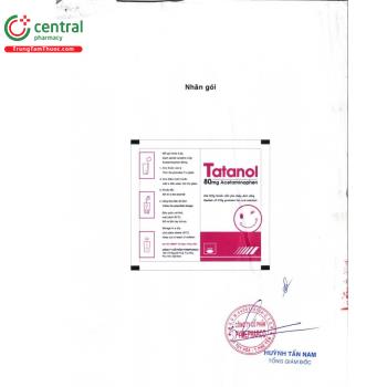 Thuốc Tatanol 80mg có tác dụng hạ sốt, giảm đau mức độ từ nhẹ đến vừa