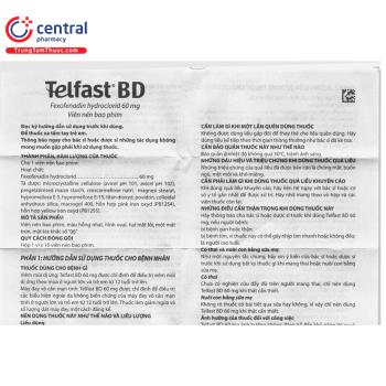 [CHÍNH HÃNG] Thuốc Telfast BD 60mg - Hết ngay dị ứng và viêm mũi