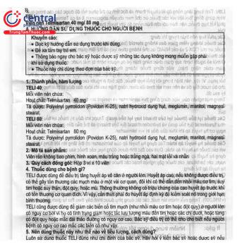 [CHÍNH HÃNG] Thuốc Teli 40 - Thuốc cho người tăng huyết áp
