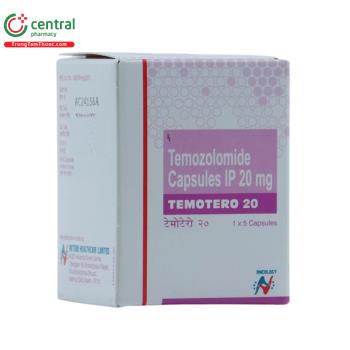Thuốc Temotero 20mg (hộp 5 viên) - Điều trị u nguyên bào thần kinh đệm