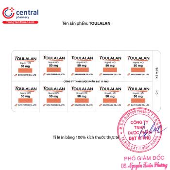 [CHÍNH HÃNG] Thuốc Toulalan 50mg điều trị triệu chứng dạ dày - ruột