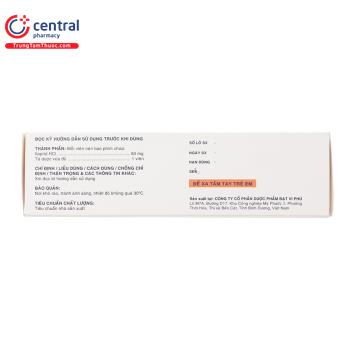 [CHÍNH HÃNG] Thuốc Toulalan 50mg điều trị triệu chứng dạ dày - ruột