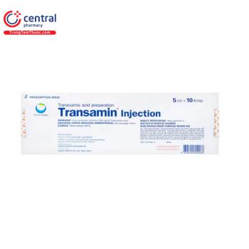 Thuốc Transamin Injection 250mg/5ml - Thuốc ngăn chảy máu phẫu thuật