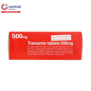 [CHÍNH HÃNG] Thuốc Transamin Tab.500mg có tác dụng cầm máu hiệu quả