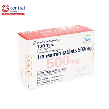 [CHÍNH HÃNG] Thuốc Transamin Tab.500mg có tác dụng cầm máu hiệu quả