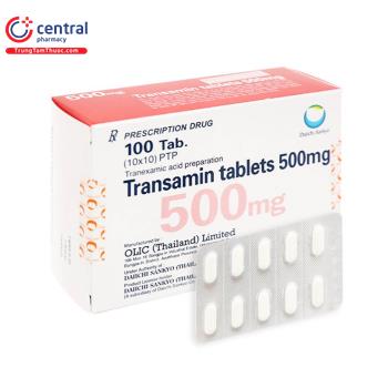 [CHÍNH HÃNG] Thuốc Transamin Tab.500mg có tác dụng cầm máu hiệu quả