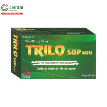 Thuốc Trilo Sup 400mg - Điều trị tại chỗ bệnh trĩ nội và trĩ ngoại