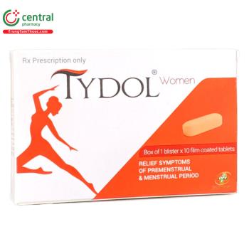Thuốc Tydol Women giảm triệu chứng tiền kinh nguyệt, trong kỳ kinh