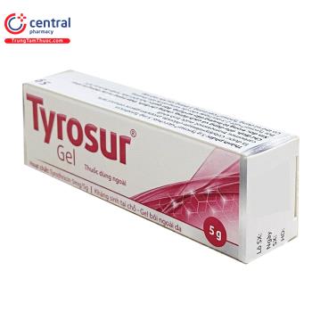 Thuốc Tyrosur Gel 5mg/5g điều trị, ngăn ngừa nhiễm khuẩn vết thương