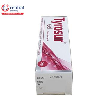 Thuốc Tyrosur Gel 5mg/5g điều trị, ngăn ngừa nhiễm khuẩn vết thương