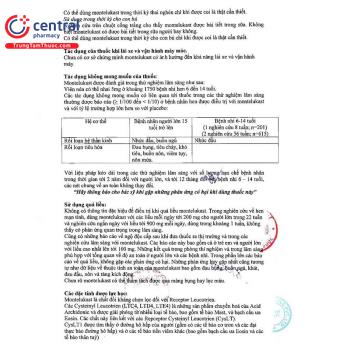 [CHÍNH HÃNG] Thuốc Ucon 5mg phòng và điều trị hen phế quản mạn tính