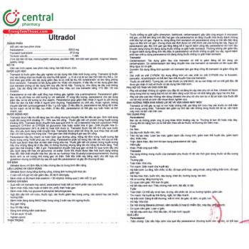 Thuốc Ultradol chỉ định để giảm đau ở mức độ trung bình đến nặng