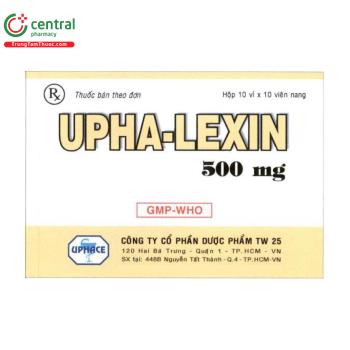 Thuốc Upha-Lexin 500mg điều trị viêm xoang, viêm họng, viêm tai giữa