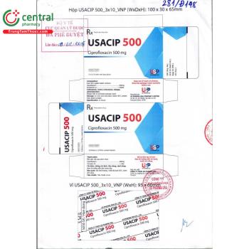 Thuốc Usacip 500 điều trị nhiễm khuẩn nặng, viêm tiền liệt tuyến