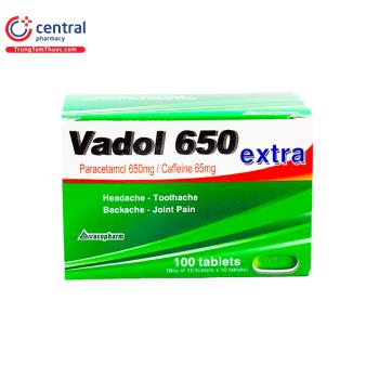 [CHÍNH HÃNG] Thuốc Vadol 650 extra điều trị các cơn đau