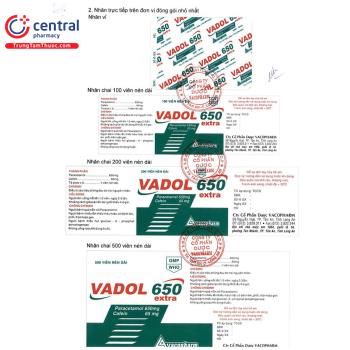 [CHÍNH HÃNG] Thuốc Vadol 650 extra điều trị các cơn đau