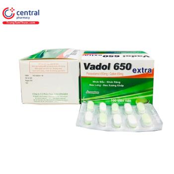 [CHÍNH HÃNG] Thuốc Vadol 650 extra điều trị các cơn đau