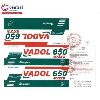 [CHÍNH HÃNG] Thuốc Vadol 650 extra điều trị các cơn đau
