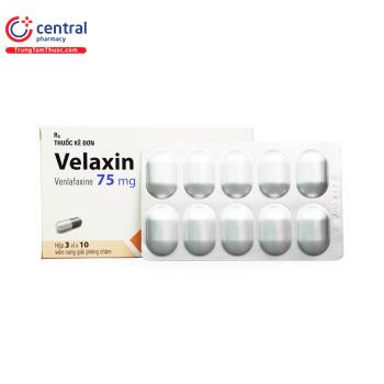 [CHÍNH HÃNG] Thuốc Velaxin 75mg điều trị rối loạn lo âu trầm cảm