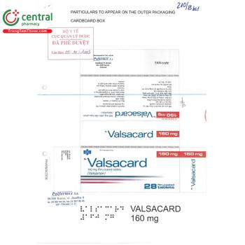 Thuốc Valsacard 160mg - Điều trị cao huyết áp, suy tim