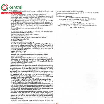 Thuốc VANCOMYCIN 500mg kháng sinh trị nhiễm khuẩn nặng