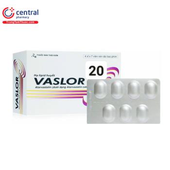 [CHÍNH HÃNG] Thuốc Vaslor 20mg điều trị cao cholesterol máu hiệu quả