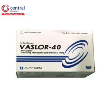 [CHÍNH HÃNG] Thuốc Vaslor-40 điều trị cao cholesterol máu hiệu quả