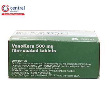 VenoKern 500mg film-coated tablets: tác dụng, chỉ định, cách dùng