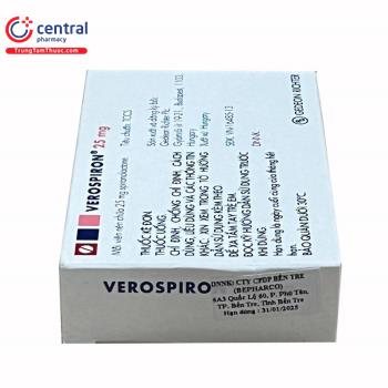 [CHÍNH HÃNG] Thuốc Verospiron 25mg - Thuốc lợi tiểu hạ huyết áp