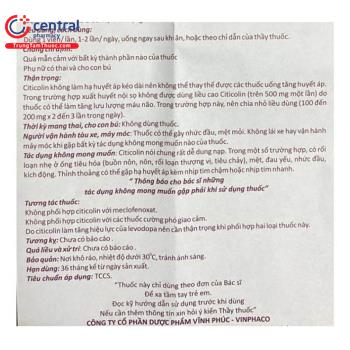 [CHÍNH HÃNG] Thuốc Vincolin 500mg điều trị rối loạn ý thức hiệu quả