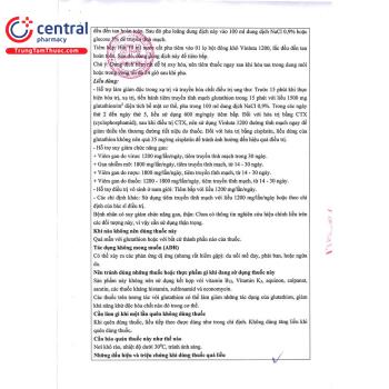 [CHÍNH HÃNG] Thuốc Vinluta 1200 giúp giảm độc ở bệnh nhân hóa xạ trị