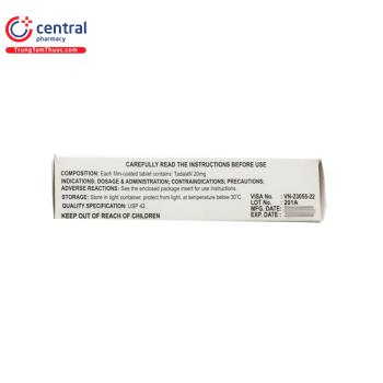 [CHÍNH HÃNG] Thuốc Vitalis Tab 20mg trị rối loạn cương dương