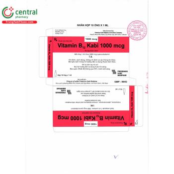 Thuốc Vitamin B12 Kabi 1000mcg - Điều trị thiếu hụt Vitamin B12