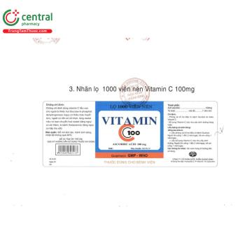 Thuốc Vitamin C 100 Quapharco - bổ sung vitamin C, trị bệnh Scorbut