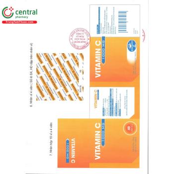 Thuốc Vitamin C 1000mg Quapharco điều trị tình trạng thiếu Vitamin C