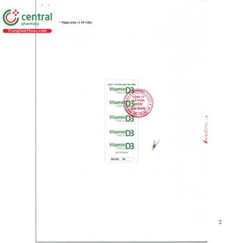 Thuốc Vitamin D3 1000IU DHG - Điều trị bệnh còi xương do dinh dưỡng