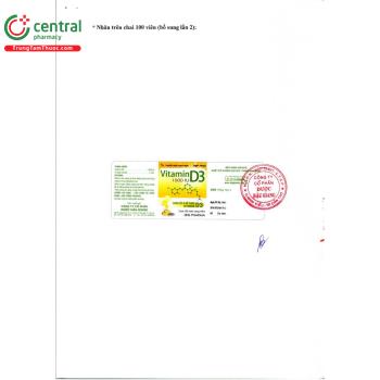 Thuốc Vitamin D3 1000IU DHG - Điều trị bệnh còi xương do dinh dưỡng