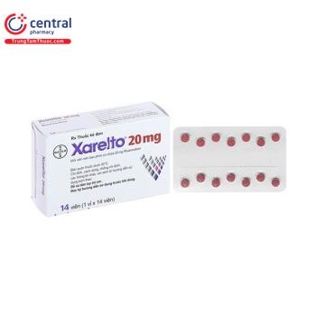 Thuốc Xarelto 20mg (Rivaroxaban) điều trị tái phát tắc mạch máu