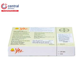 [CHÍNH HÃNG] Thuốc tránh thai hằng ngày Yaz của Bayer