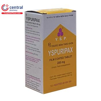 Thuốc Yspuripax - Điều trị co thắt cơ trơn đường tiết niệu, tiểu khó