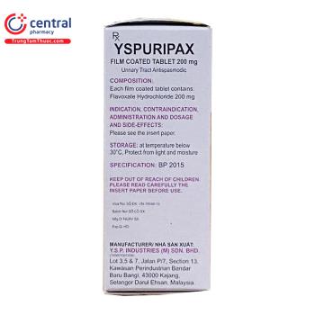 Thuốc Yspuripax - Điều trị co thắt cơ trơn đường tiết niệu, tiểu khó