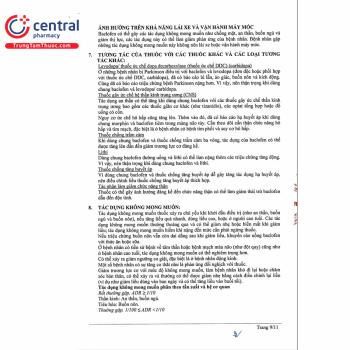 Thuốc Zabavnik Baclofen 10mg hộp 100 viên điều trị co thắt cơ