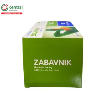 Thuốc Zabavnik Baclofen 10mg hộp 100 viên điều trị co thắt cơ