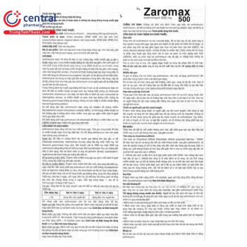 [CHÍNH HÃNG] Thuốc Zaromax 500 - thuốc điều trị nhiễm khuẩn hiệu quả
